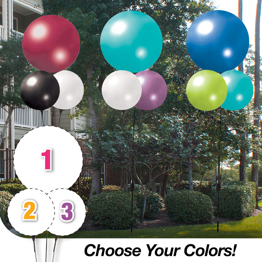 3 JUMBO Vinyl Balloon Cluster - Pick Your Colors – Discount Balloons